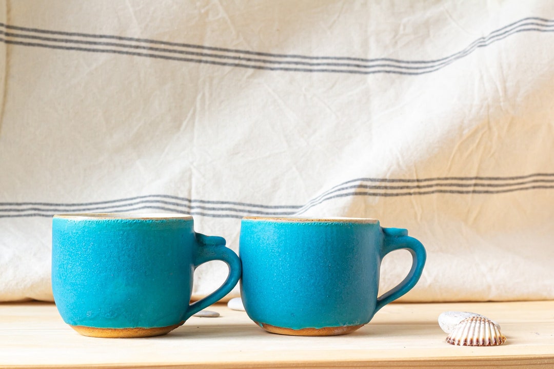 Set of 2 Pottery Coffee Mugs Pair of Mugs Ceramic Coffee - Etsy
