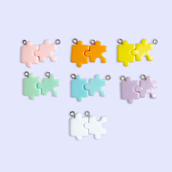 Puzzle Piece Charms - Etsy