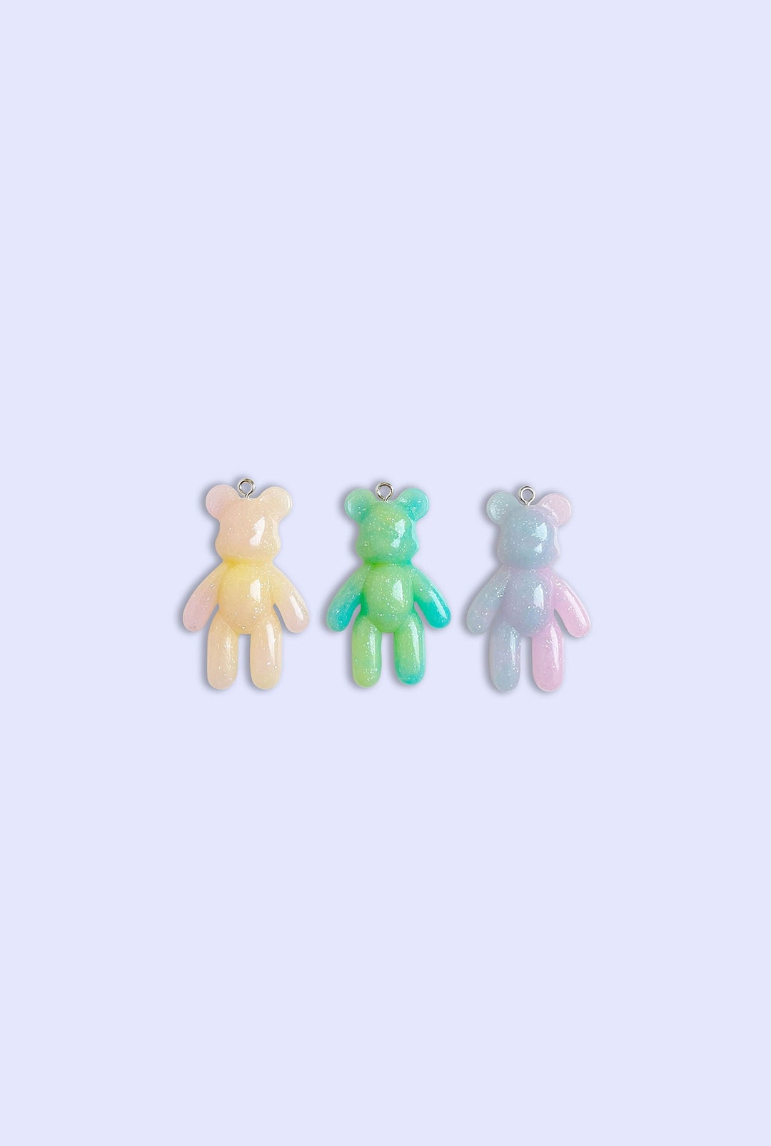 2pc, 3pc or 10pc Ombre Teddy Bear Pendants -bear Charms -ombre Charm ...