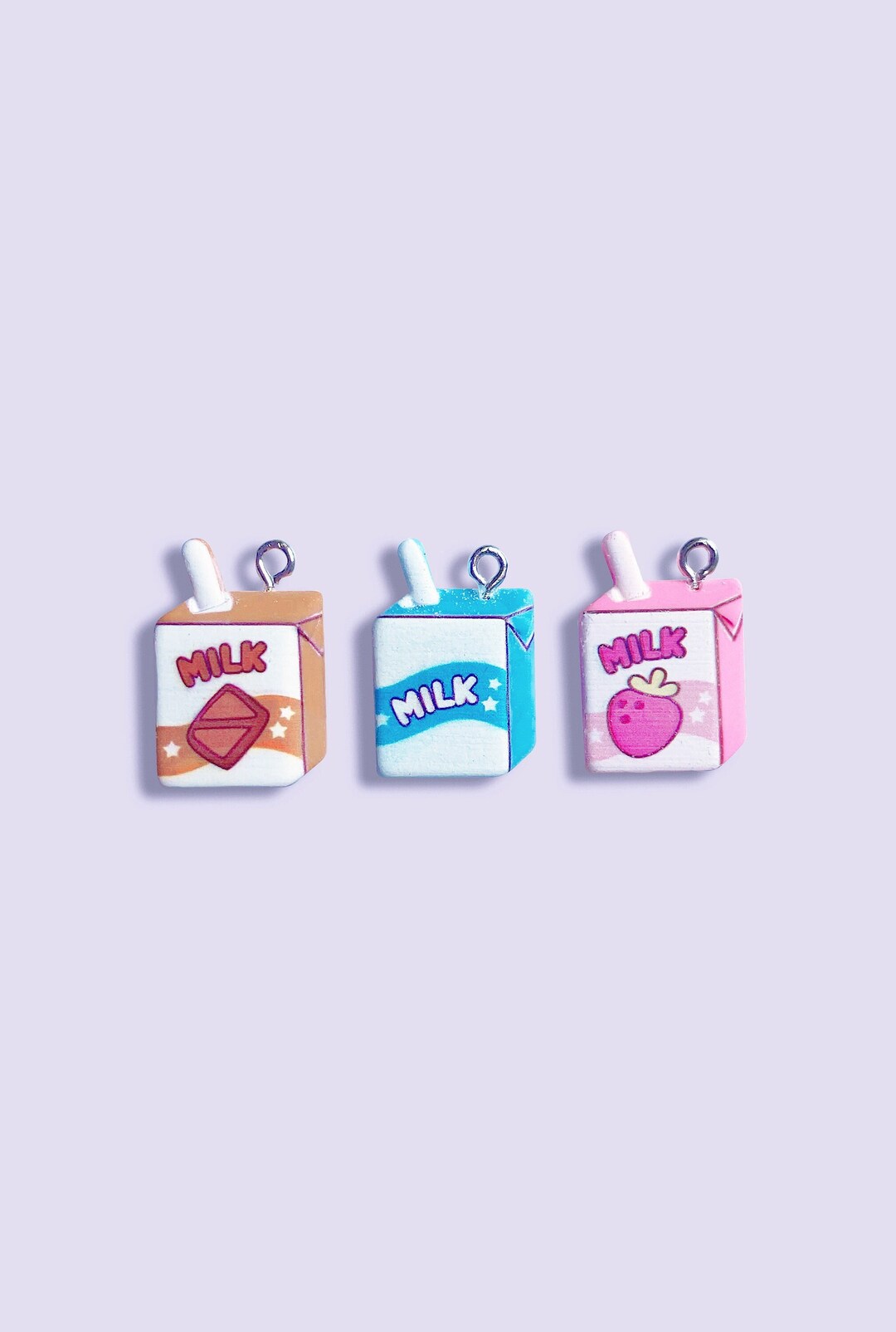 Kawaii Flavored Milk Carton Charm, Resin Plastic Charm - Etsy
