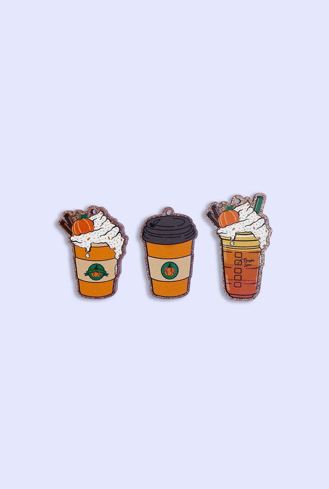2pc, 3pc or 10pc Pumpkin Spice Coffee Charm -latte Charm -espresso Cup ...