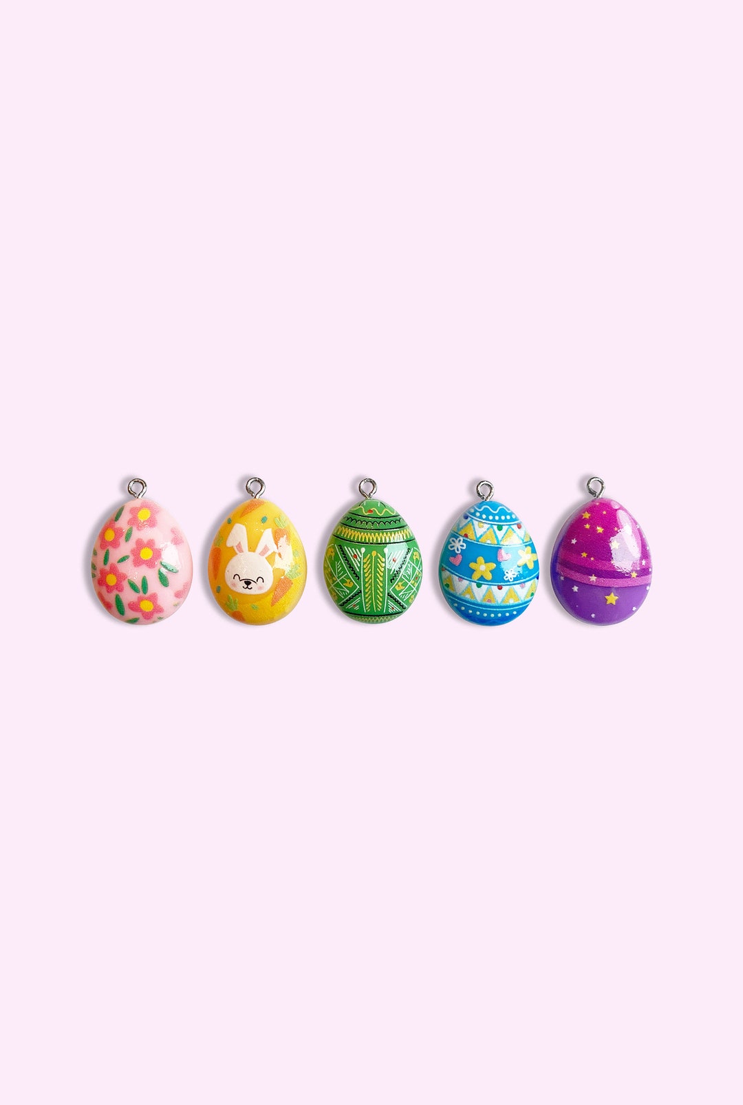 2pc, 9pc or 10pc Easter Egg Charms -easter Egg Earrings -easter Candy Charm -egg Hunt Charm ...