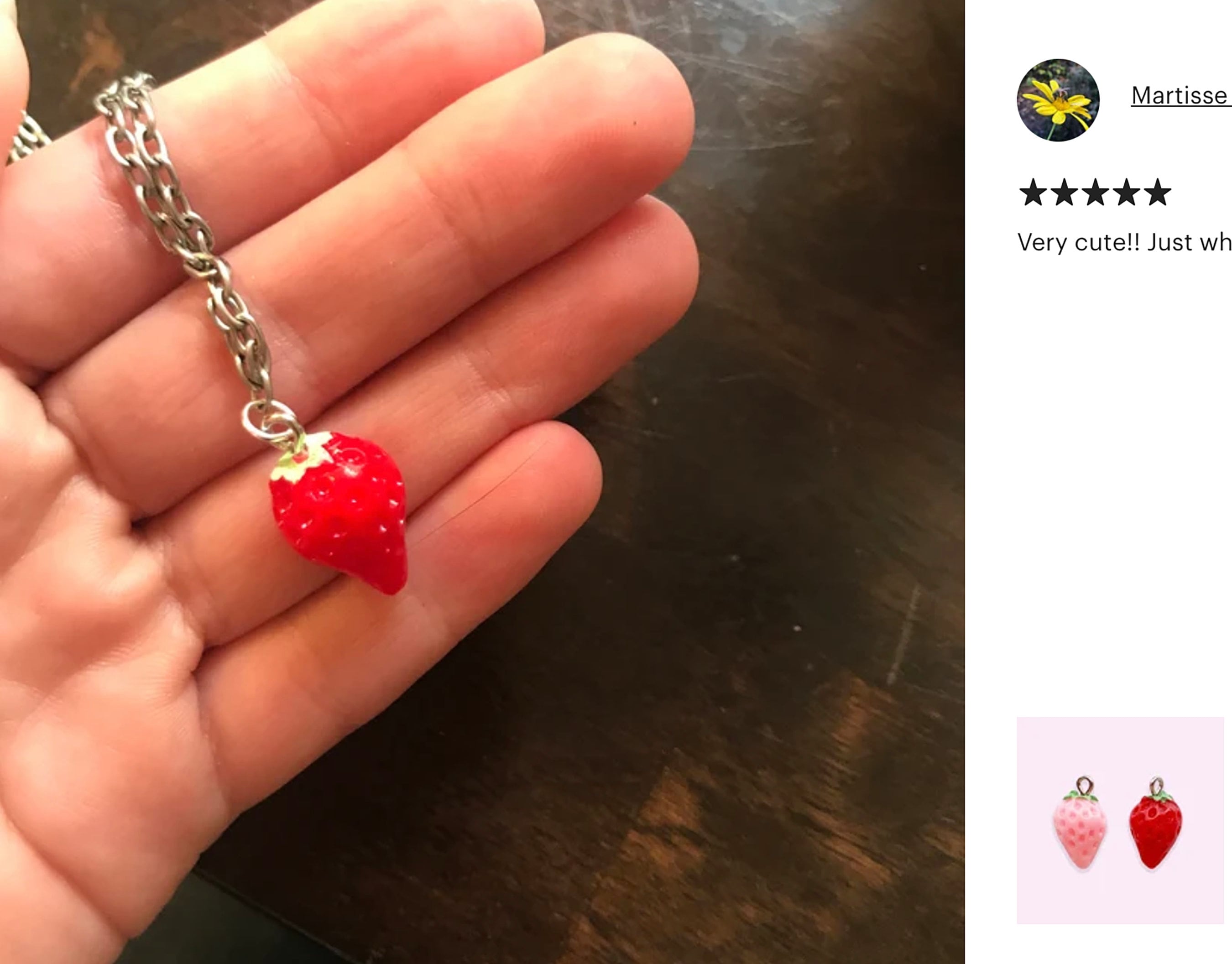 2pc or 10pc Strawberry Charm Pink Strawberry Charm Fruit - Etsy