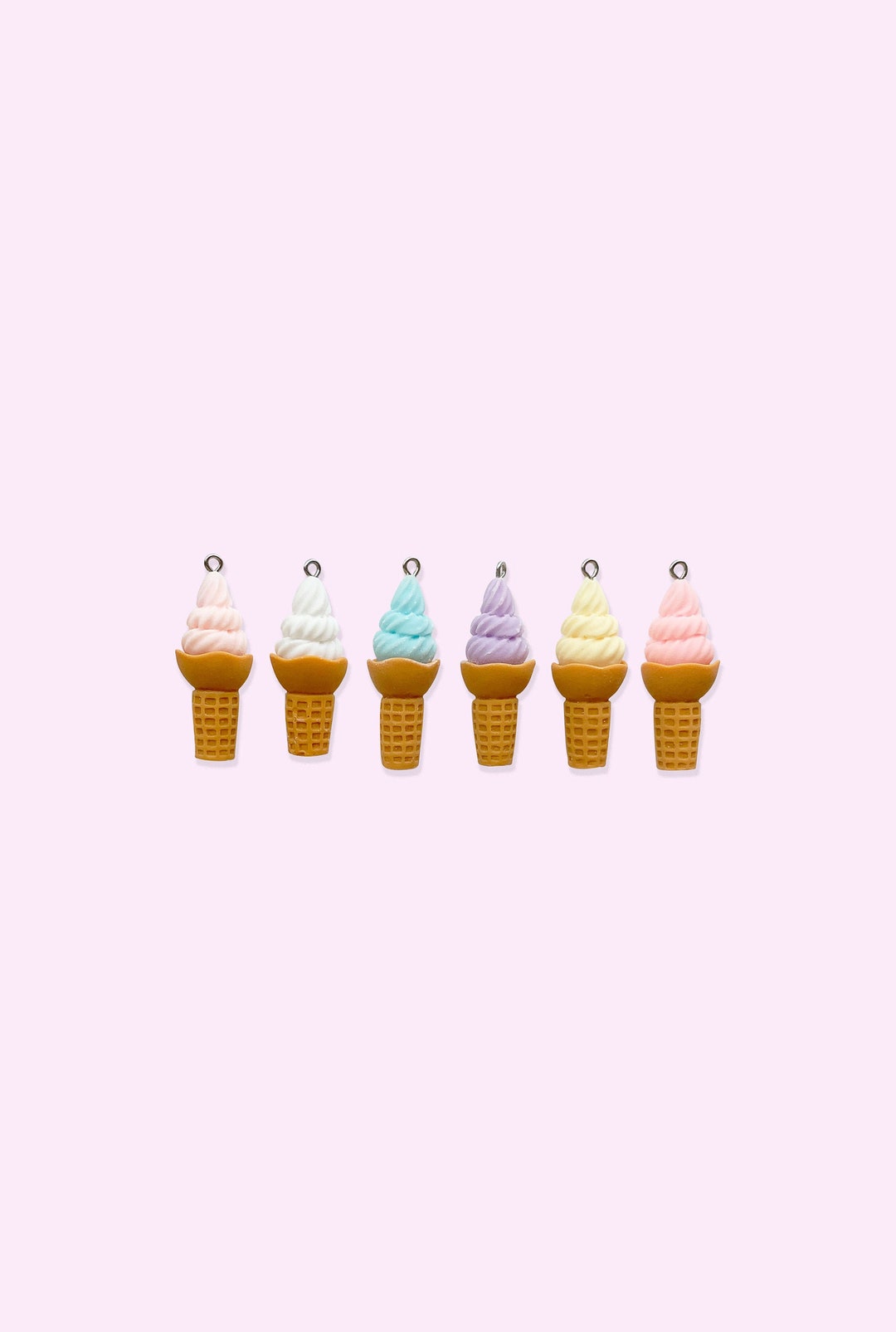 2pc, 6pc or 10pc Ice Cream Cone Charms ice Cream Earrings ice Cream ...