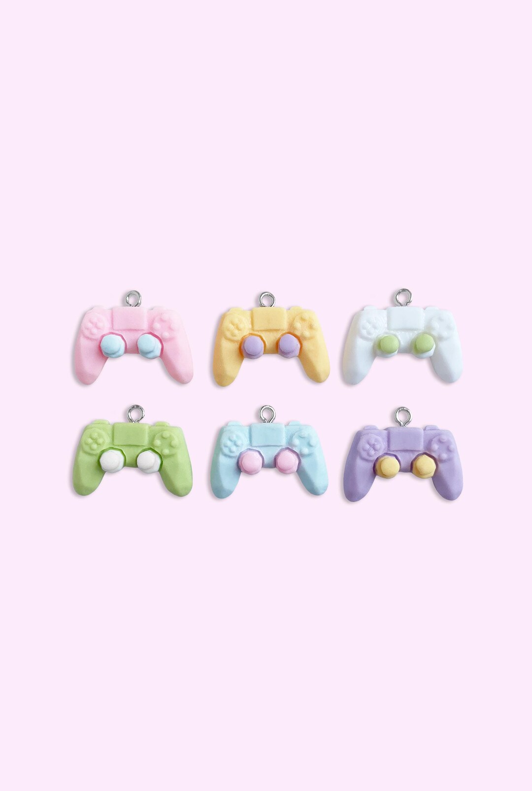 2pc, 6pc or 10pc Pastel Game Controller Charms -video Game Charm -gamer ...