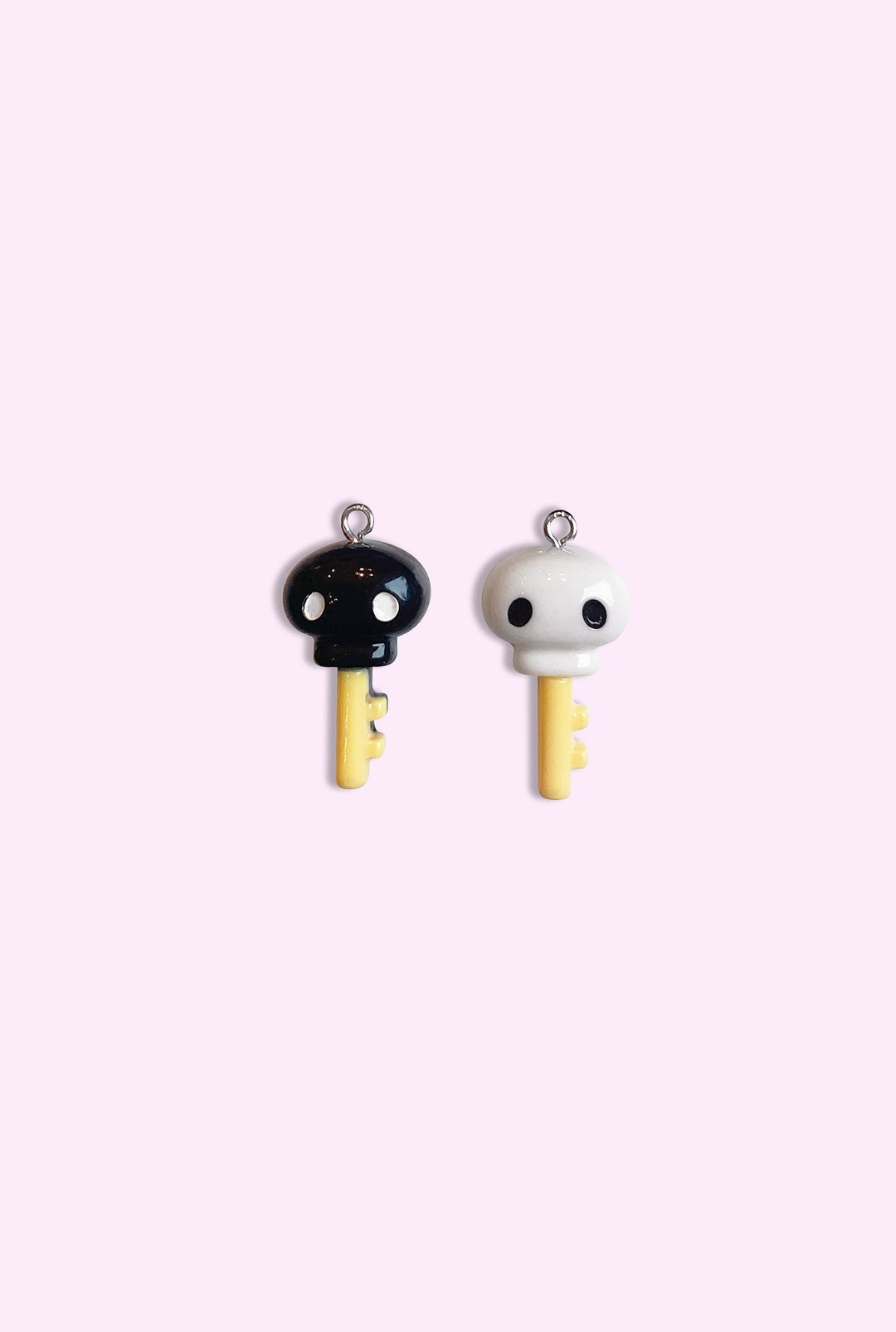 2pc or 10pc Kawaii Skeleton Key Charm -creepy Cute Key -pastel Goth ...