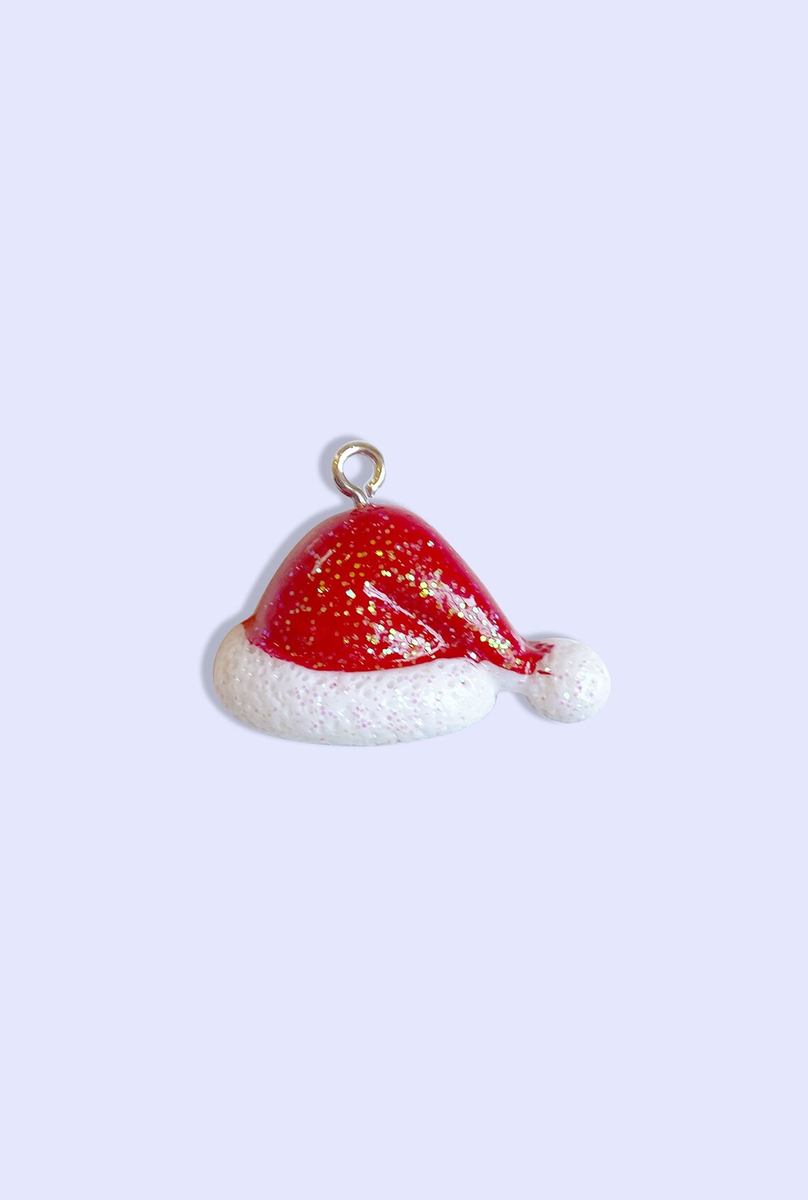 2pc or 10pc Glitter Santa Hat Charms winter Charm christmas - Etsy
