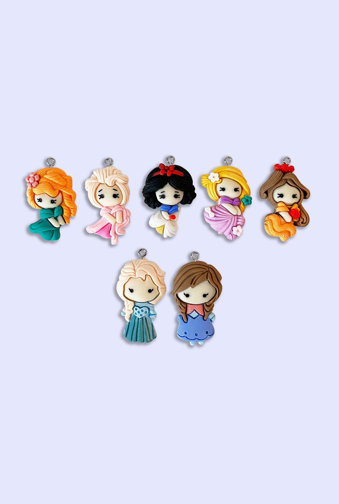 2pc, 7pc or 10pc Princess Charms mermaid Charms fairy Tale Charms ice ...