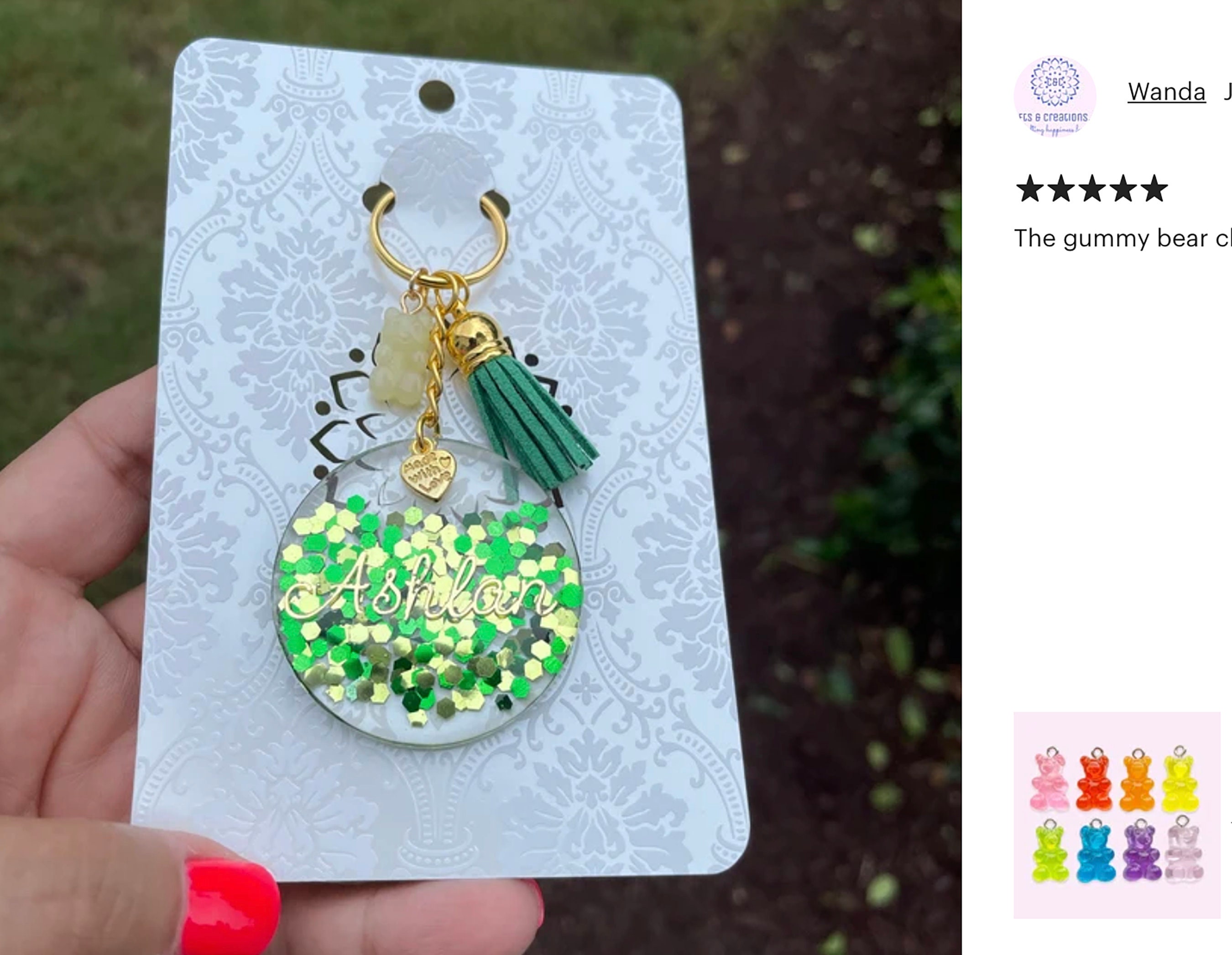 2pc 8pc 10pc Gummy Bear Charm candy Charm rainbow Charm - Etsy