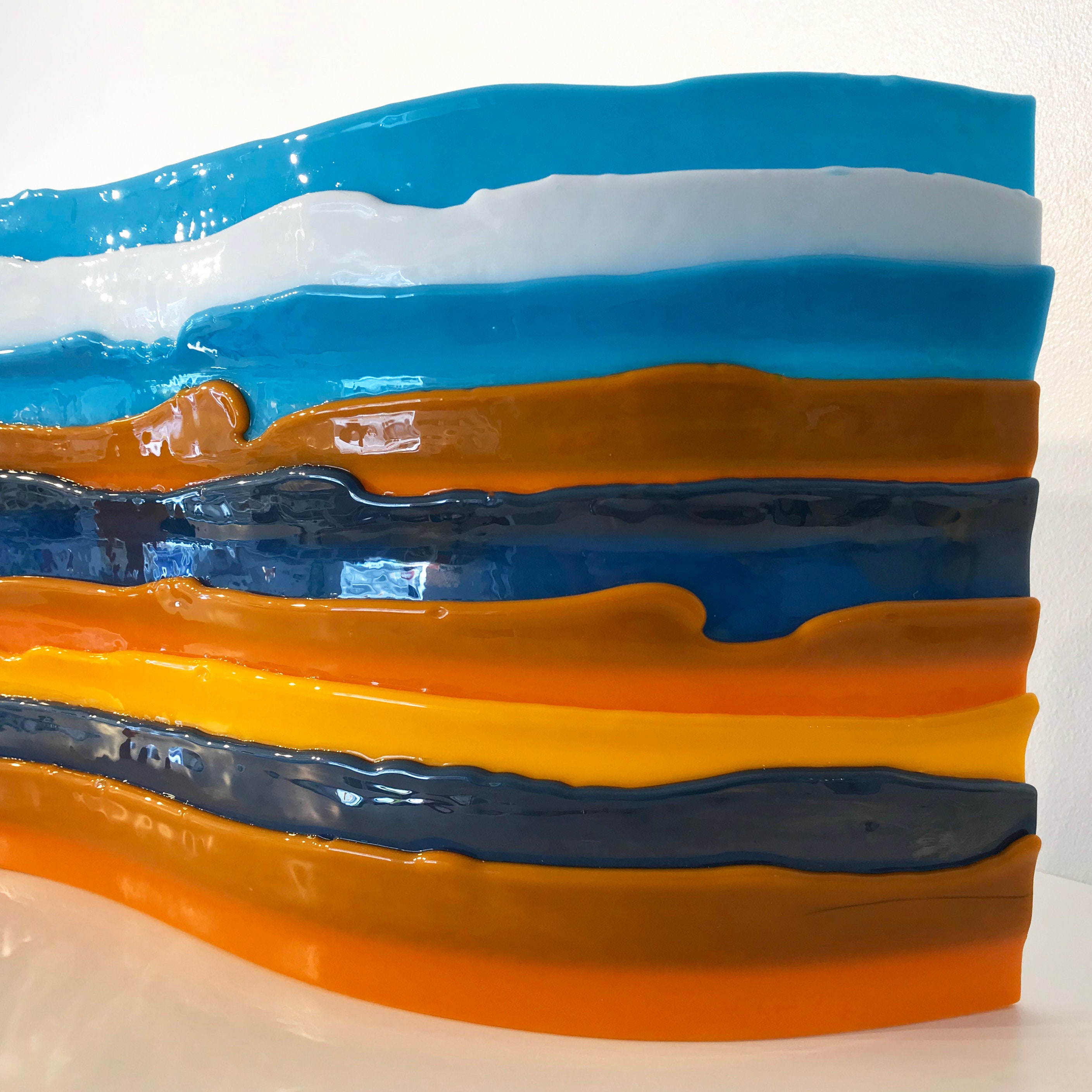 The Edge-wave. Kiln-formed Art Glass Sculpture Cornish - Etsy