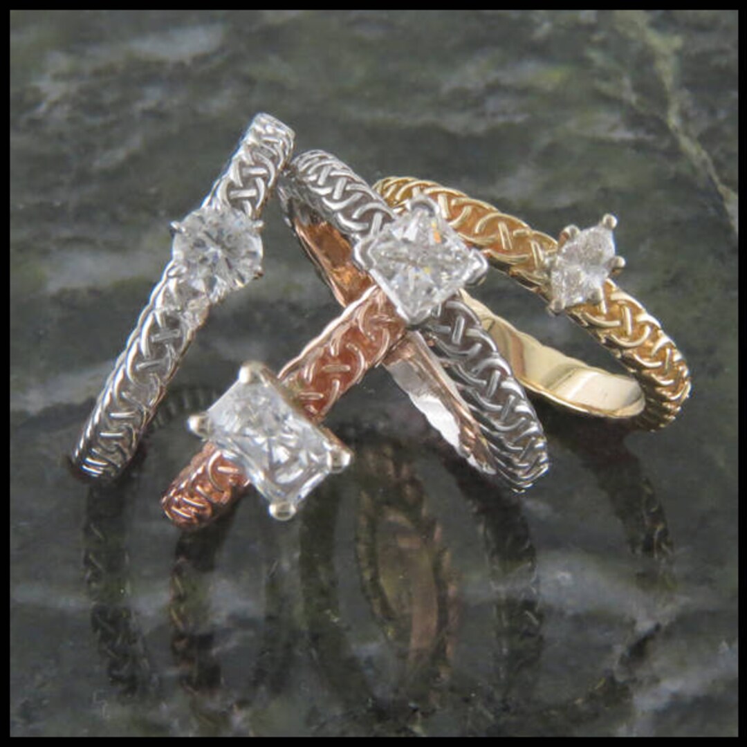 Celtic Love Knot Diamond Solitaire Engagement Ring, Custom Celtic ...