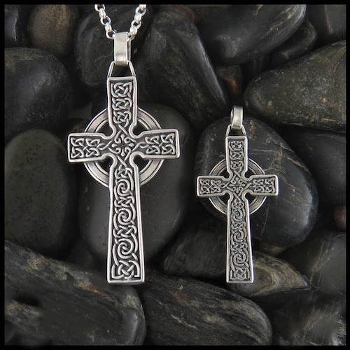 Celtic Genesis Cross Pendant in Two Size Options - Etsy