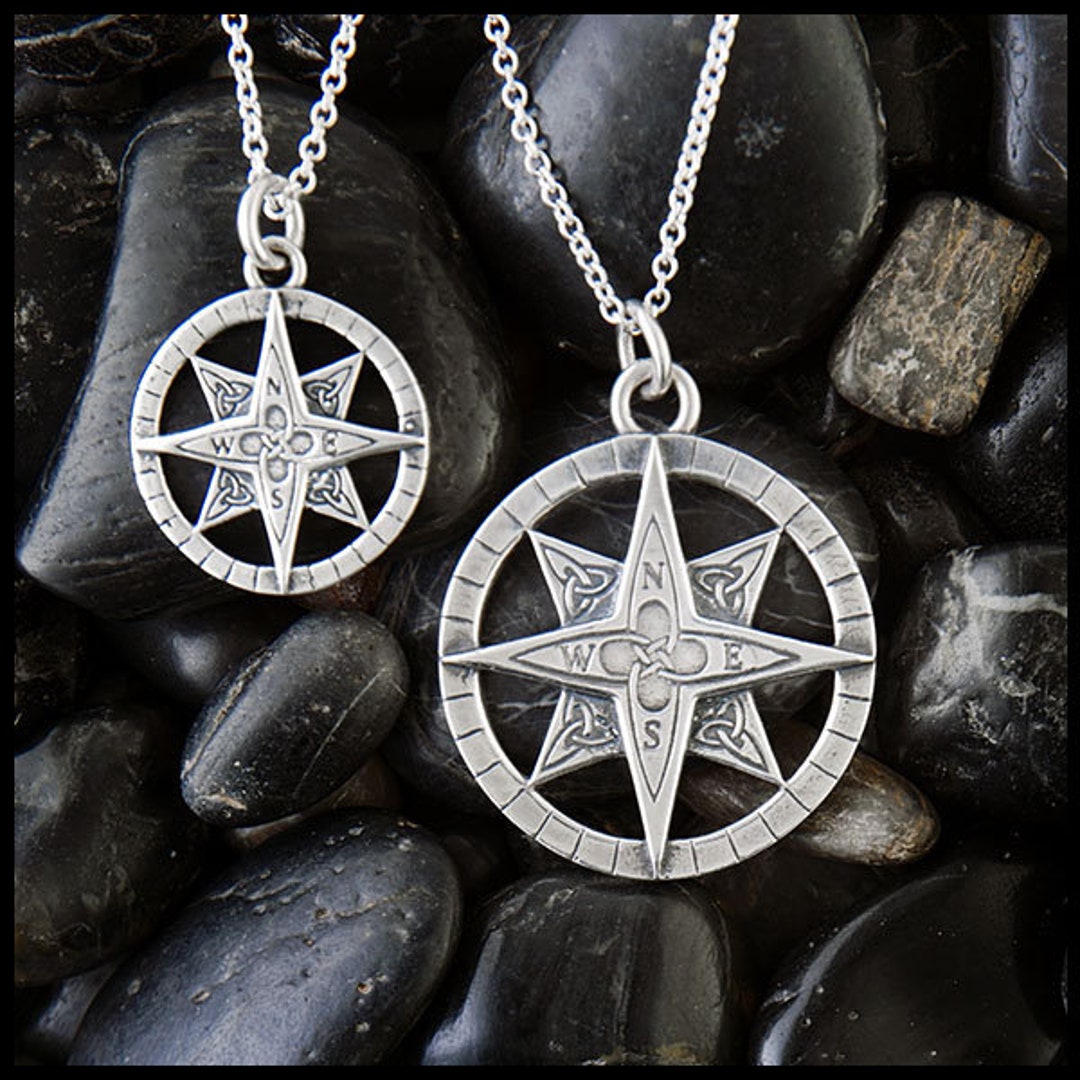 Celtic Compass Pendant in Sterling Silver - Etsy
