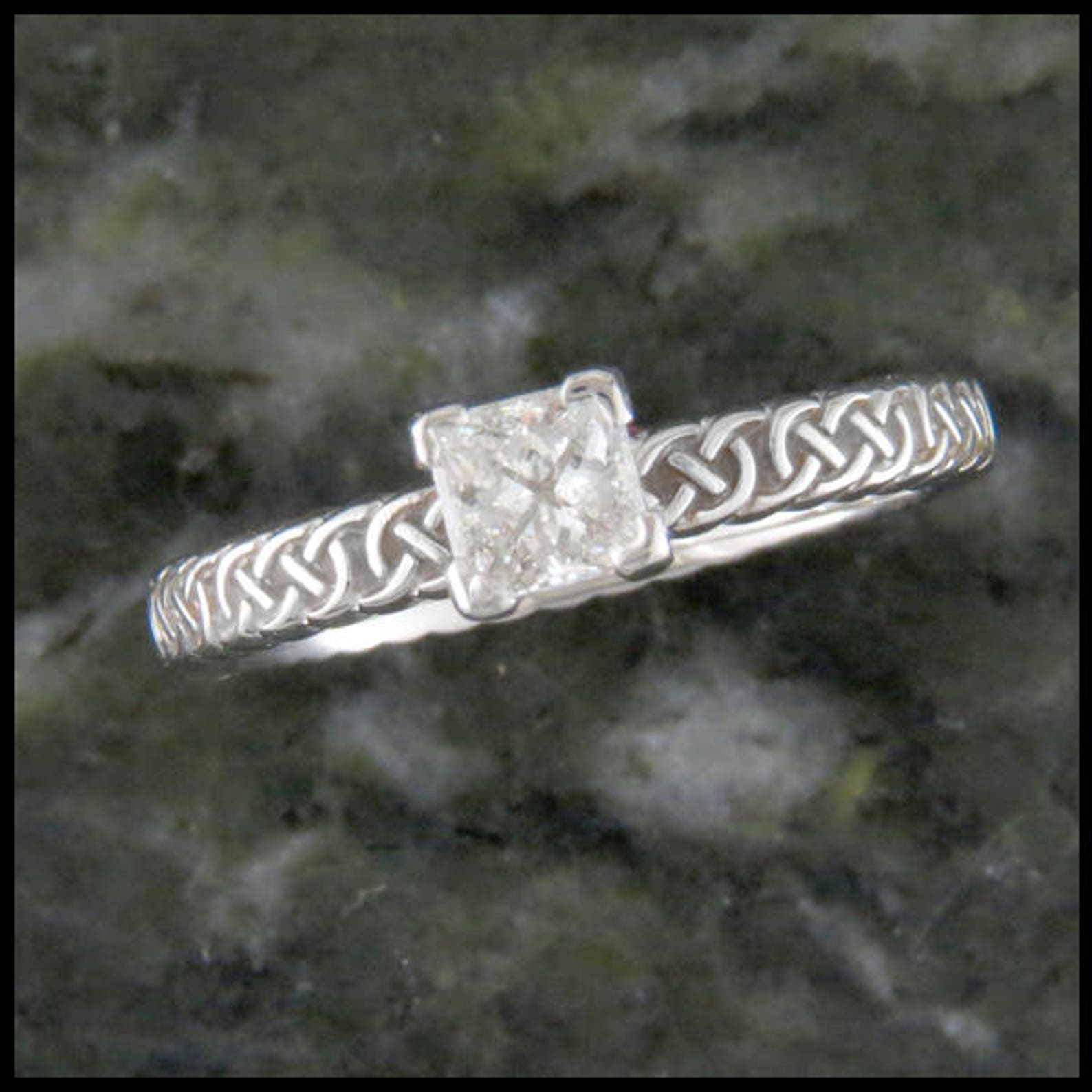 Celtic Love Knot Diamond Solitaire Engagement Ring, Custom Celtic ...