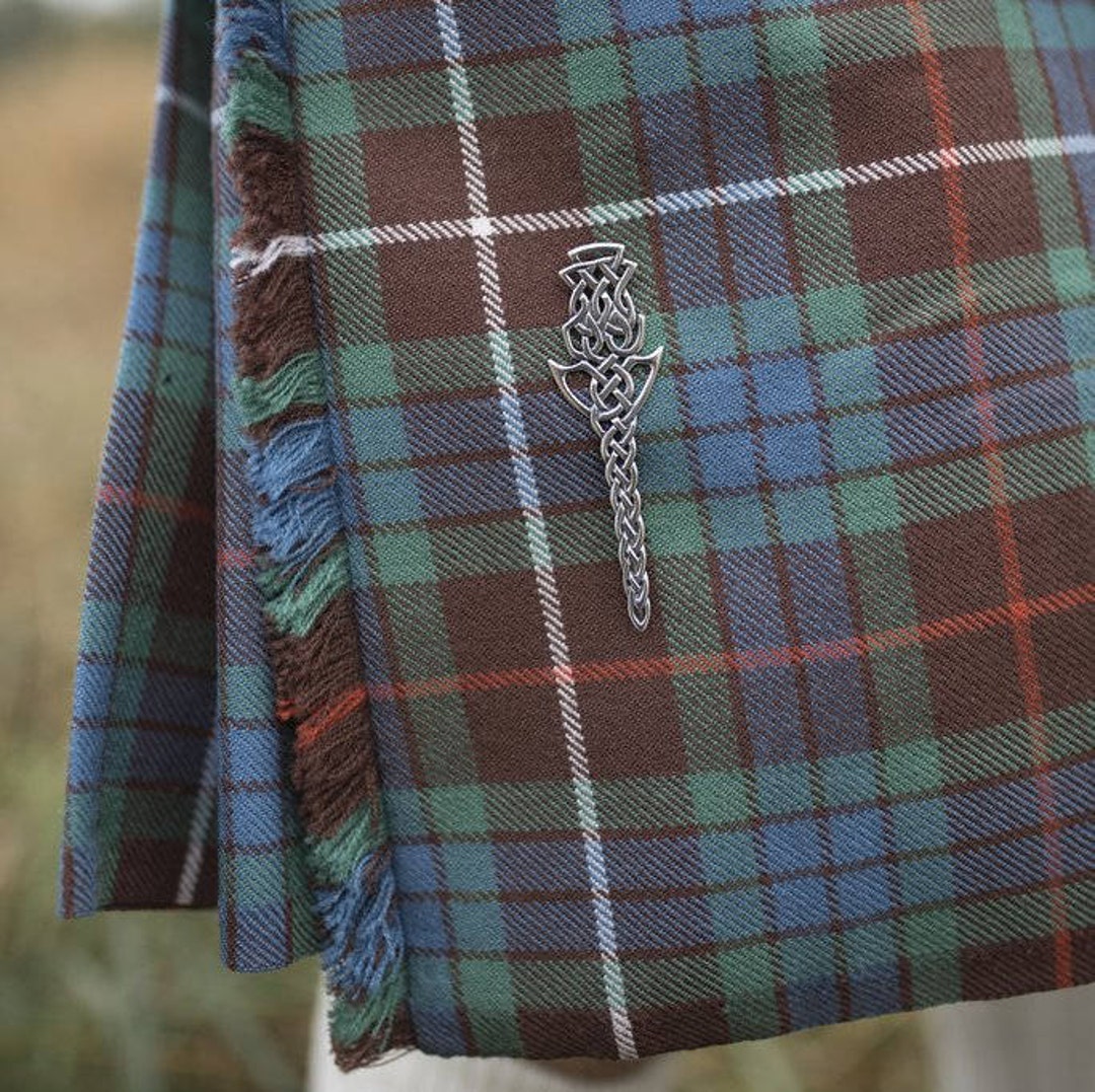 Celtic Scottish Thistle Knot Kilt Pin in Sterling Silver - Etsy