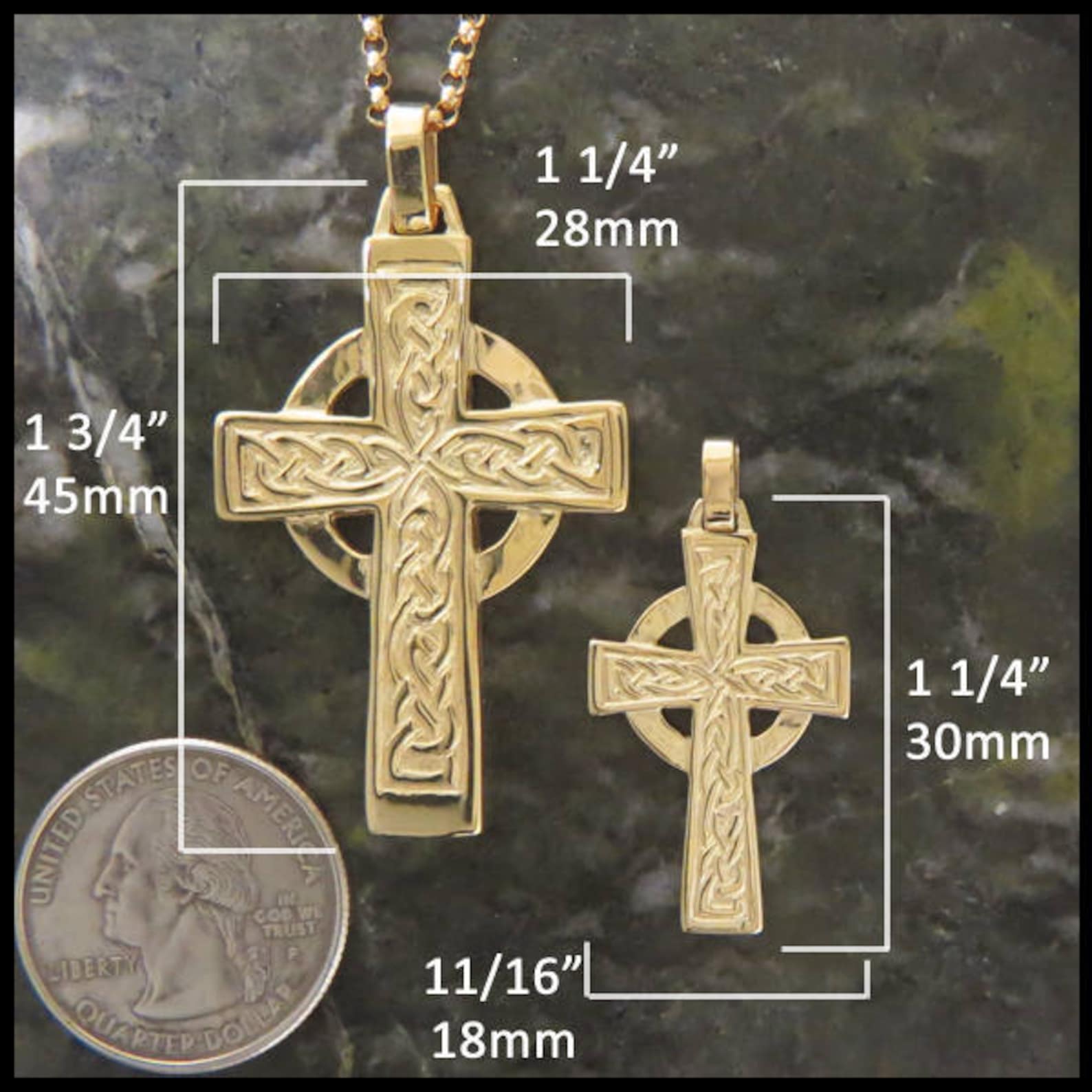 Gold Celtic Genesis Cross in 2 Sizes 14K Gold - Etsy