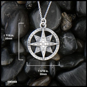 Celtic Compass Pendant in Sterling Silver - Etsy