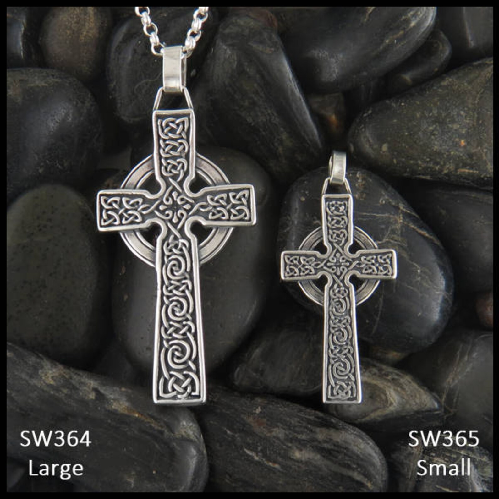 Celtic Adomnan Cross Pendant in Silver 2 Size Options - Etsy