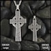 Celtic Adomnan Cross Pendant in Silver 2 Size Options - Etsy