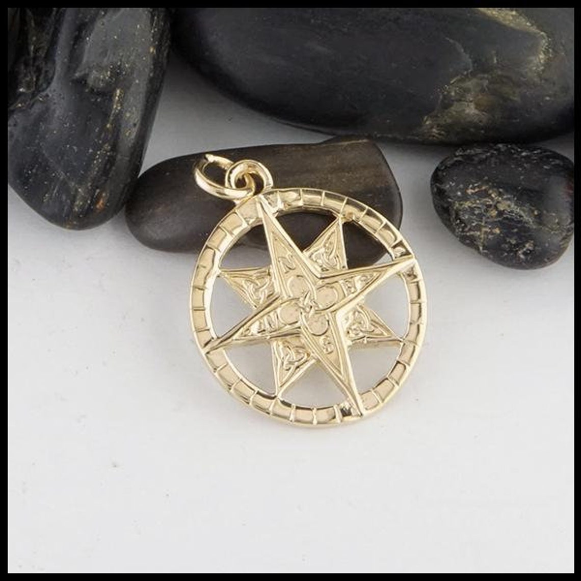 Celtic Compass Pendant in Gold - Etsy