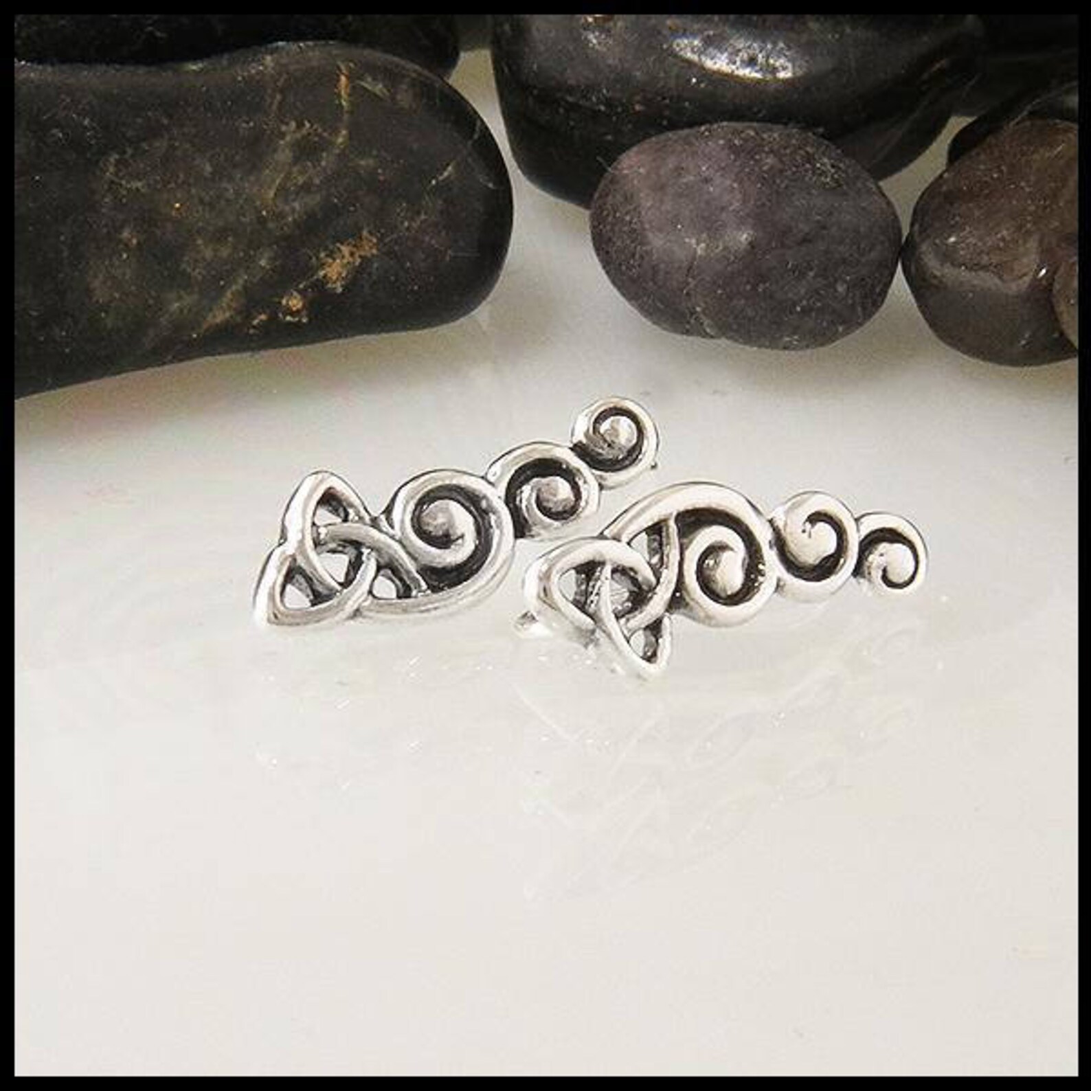 Celtic Trinity Scroll Ear Climber in Sterling Silver - Etsy