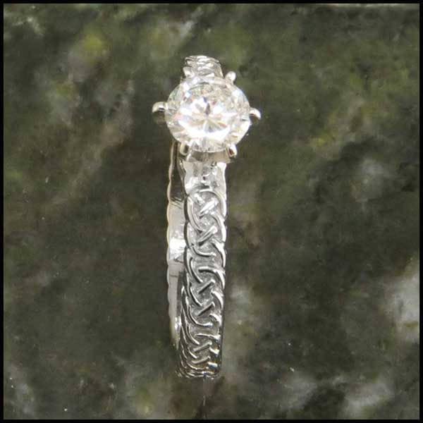 Celtic Love Knot Diamond Solitaire Engagement Ring, Custom Celtic ...