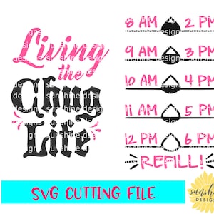 Water Tracker Svg, Living the Chug Life Svg, Chug Life, Water Intake ...
