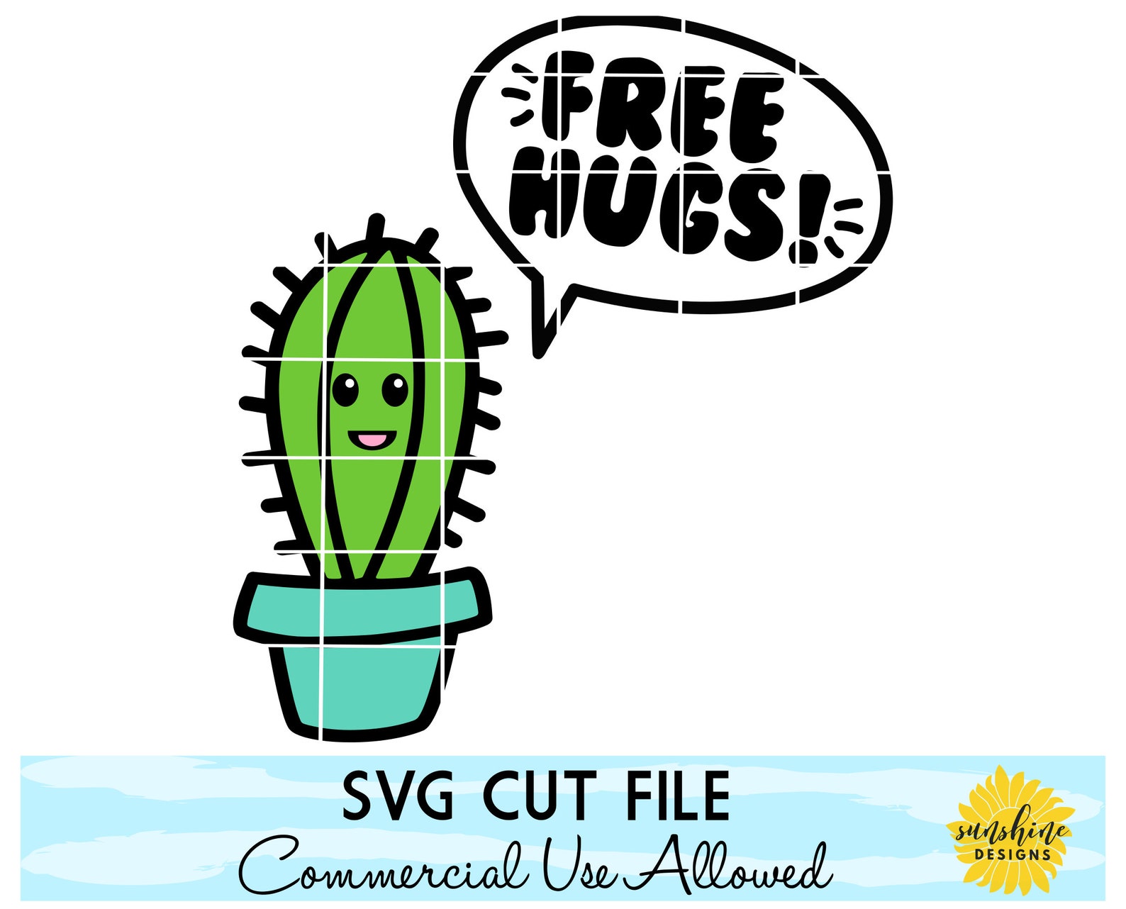 Free Hugs Svg Cactus Svg Summer Svg Funny Cactus Svg - Etsy