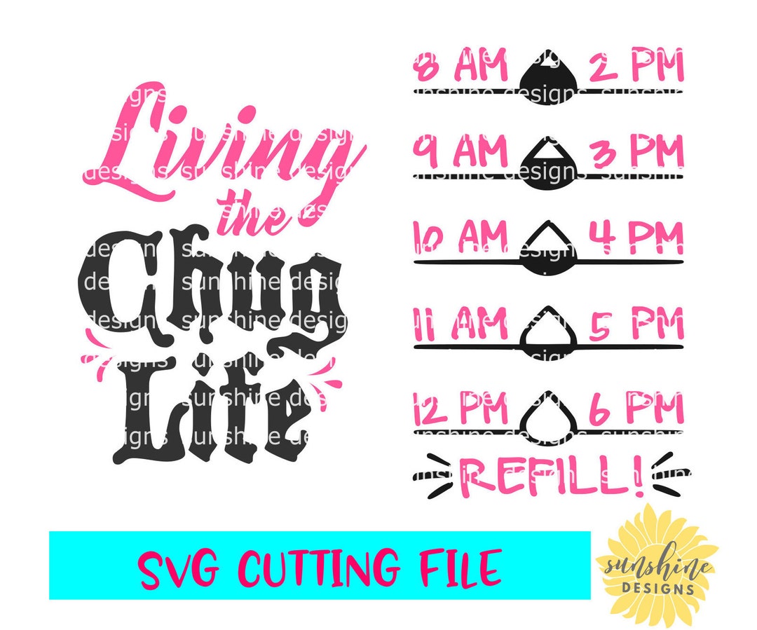 Water Tracker Svg, Living the Chug Life Svg, Chug Life, Water Intake ...