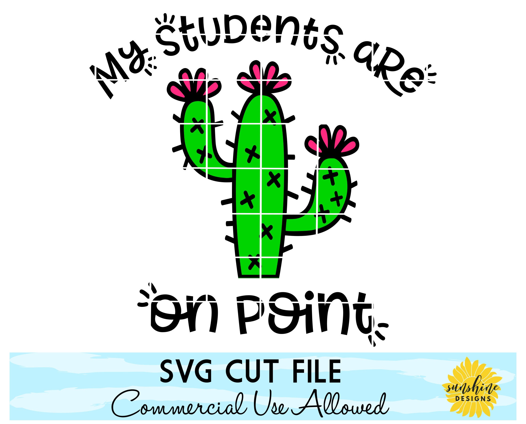 Teacher SVG My Students Are On Point SVG Cactus tshirt svg | Etsy