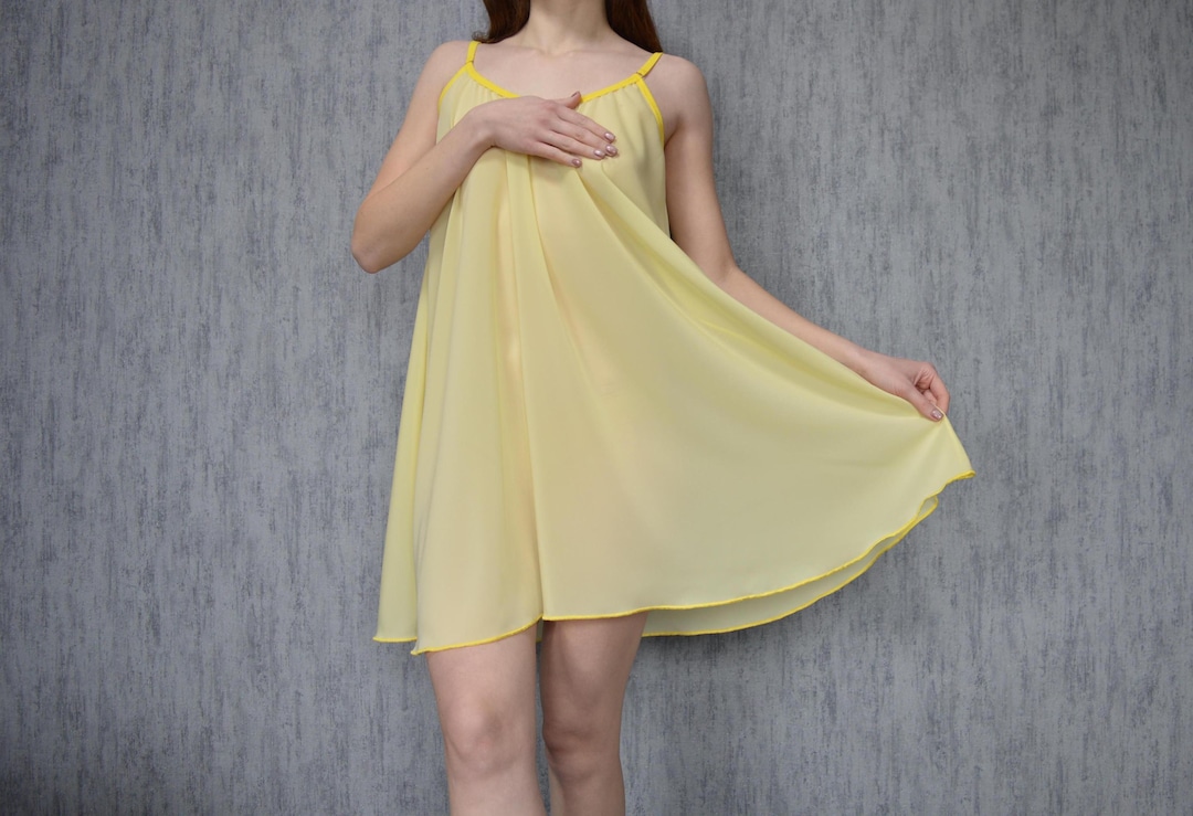 Chiffon Sheer Night Dress - Etsy