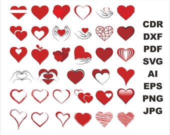 Heart Cluster Svg - Etsy