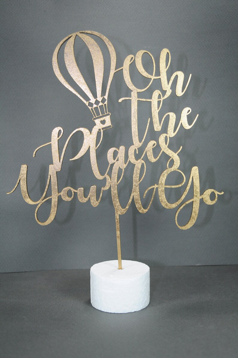 Adventure cake top cake topper oh the places grad oh the | Etsy