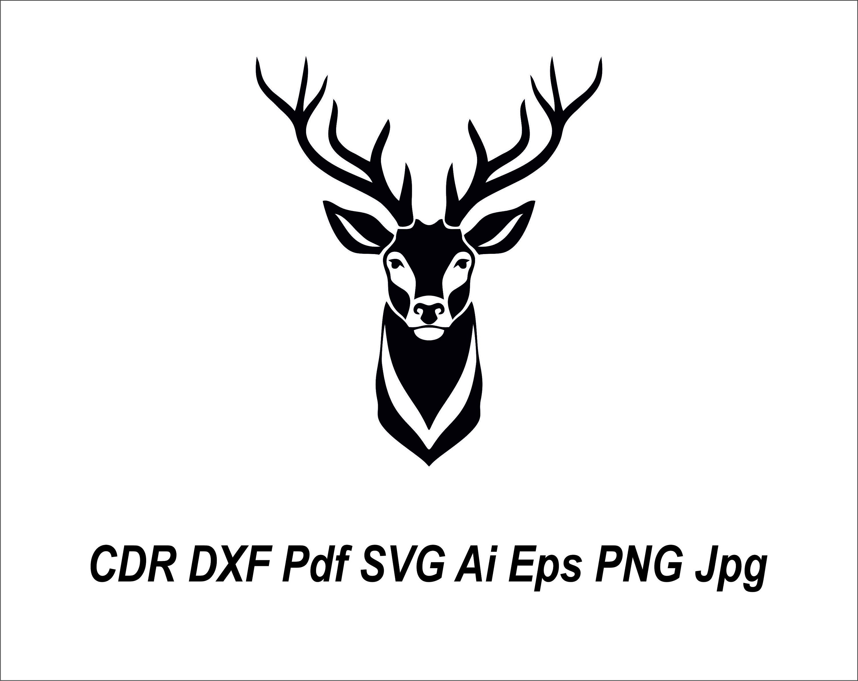 Buck And Doe Head Silhouette