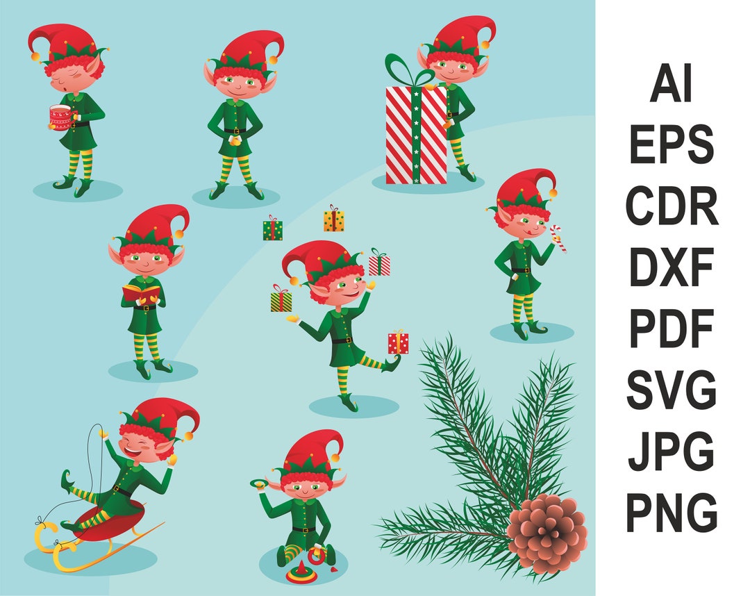 Instant Download Clip Art Santas Helpers Graphic Design - Etsy