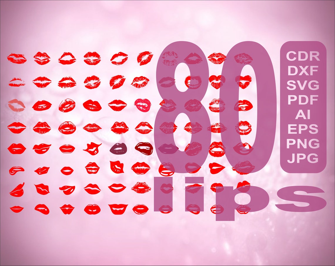 Instant Download Biting Lips Lips Svg Kiss Svg Teeth Svg | Etsy