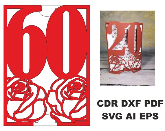 Greetings Card Instant Download 60th Birthday Gift 60st Svg | Etsy