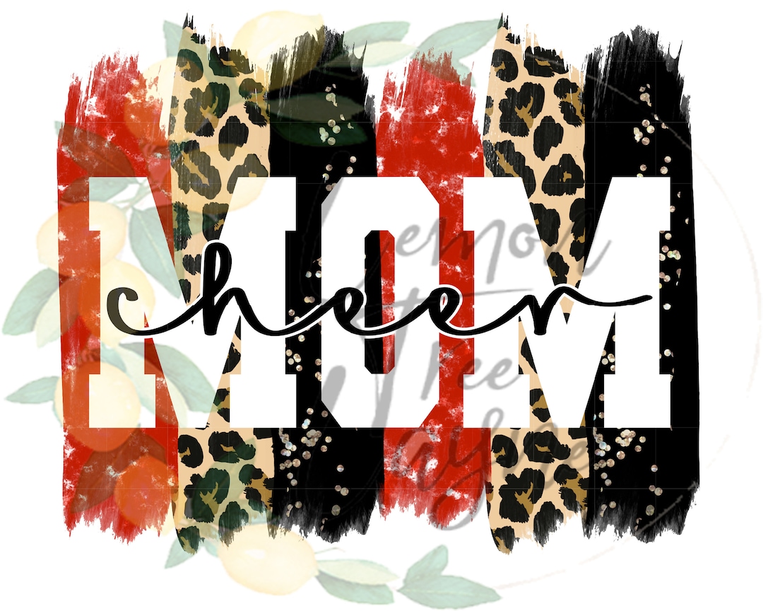 Cheer Mom PNG, Black and Red Cheer Mom PNG, Digital Listing - Etsy