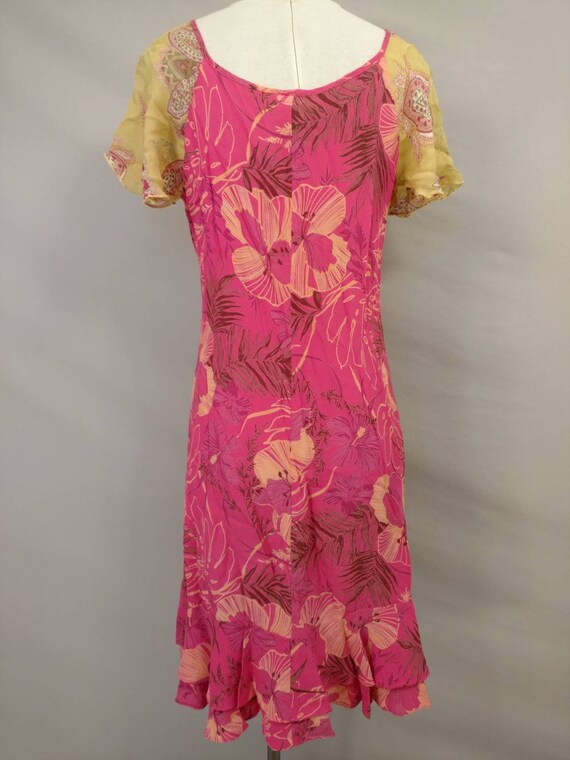 Zoe California Vintage Flapper Style Dress Pink w Ruf… - Gem