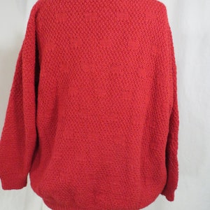 Red Alpaca Soft Wool Cardigan Sweater Quality Hand Knit - Etsy