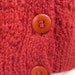 Red Alpaca Soft Wool Cardigan Sweater Quality Hand Knit - Etsy