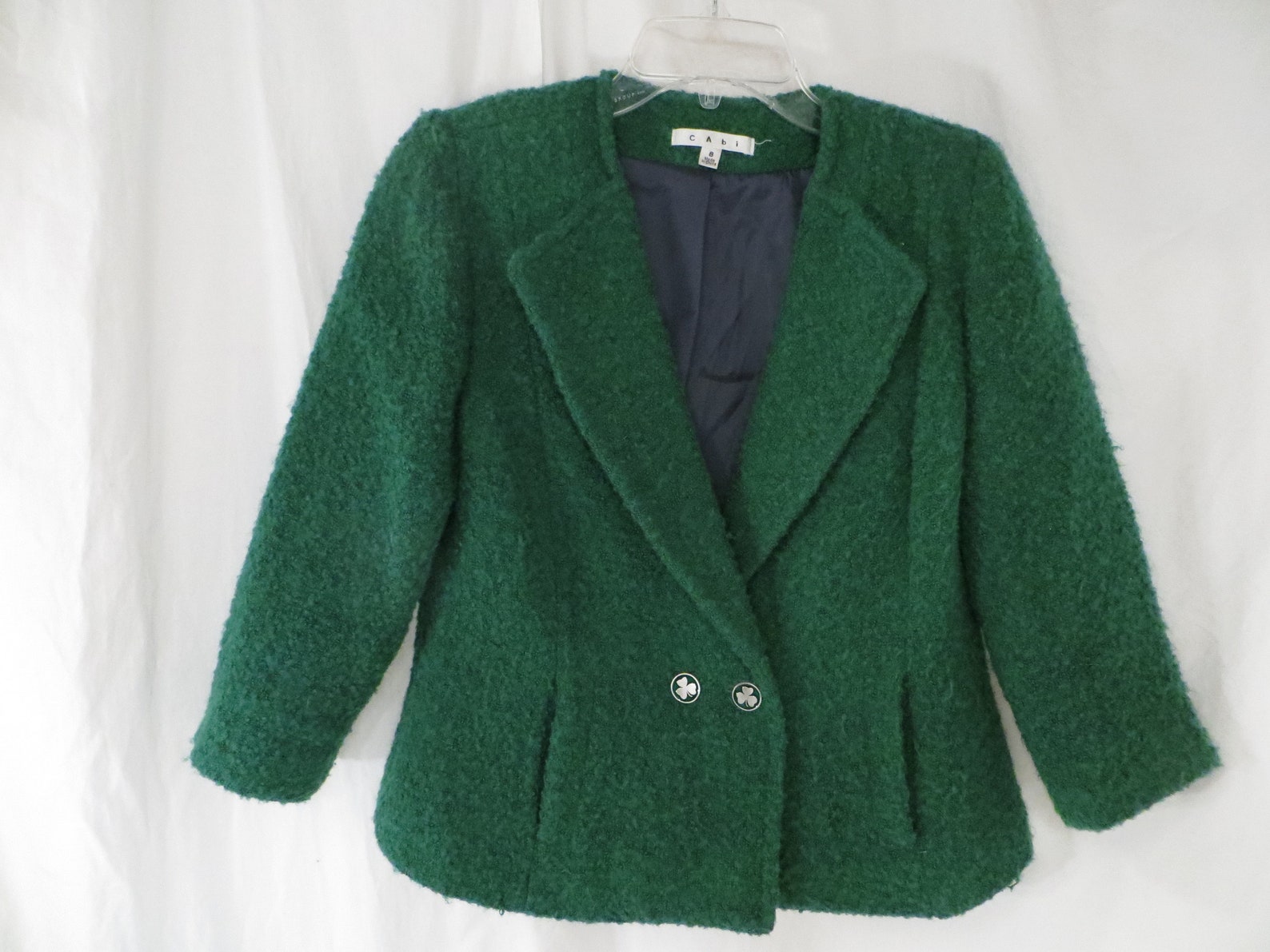 Irish Green Short Jacket Shamrock Buttons Casual Vintage Lined - Etsy