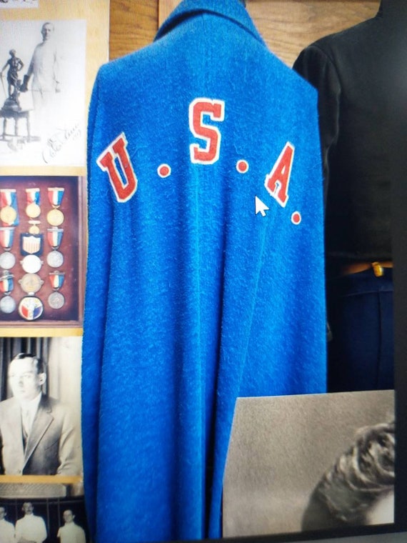 Very Rare 1956 Olympic Terry Warm Up Cape from Men's … - Gem