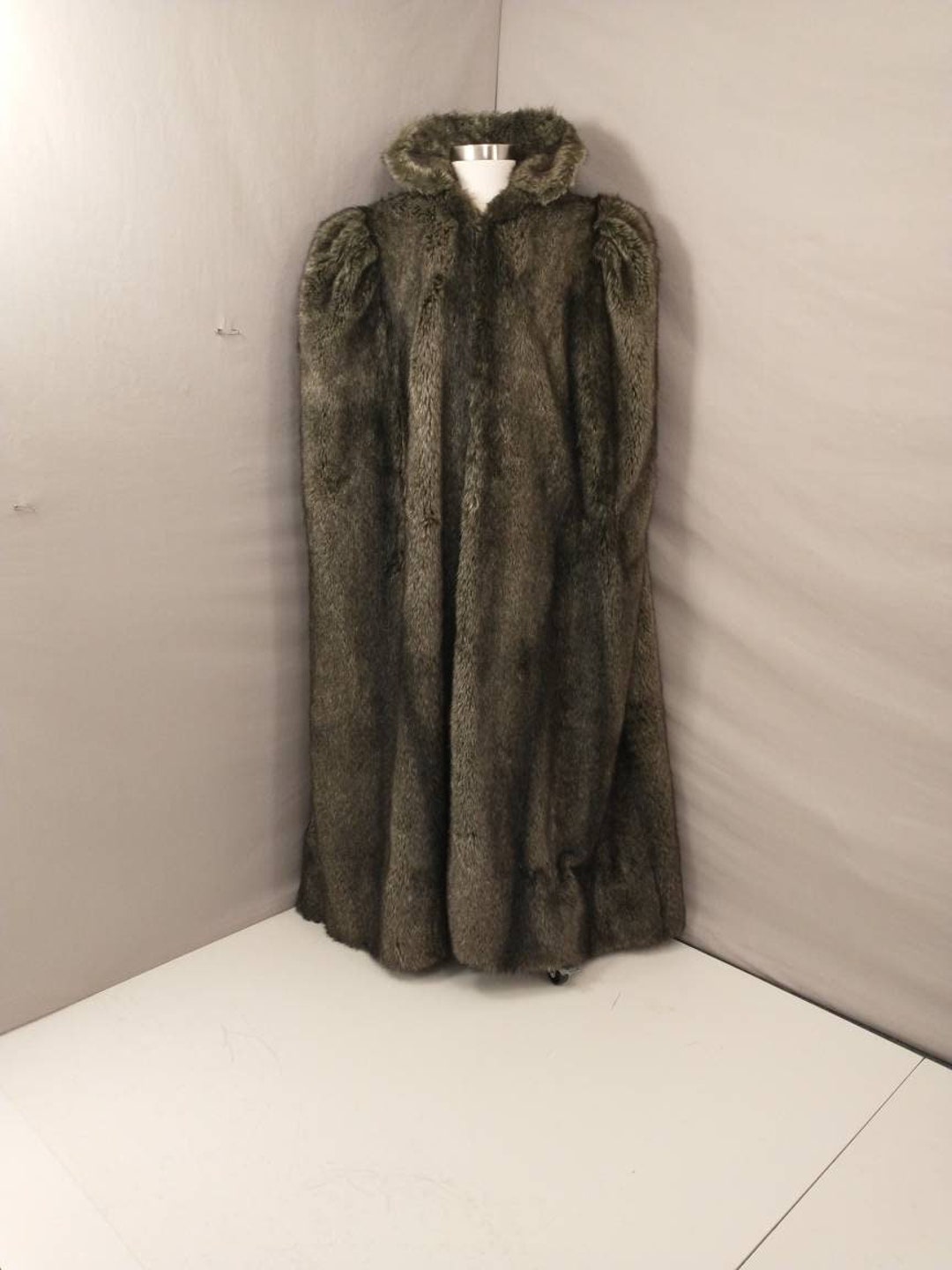 New York City Opera Fur Cape Vintage Theater Costume Cosplay Lush Faux ...