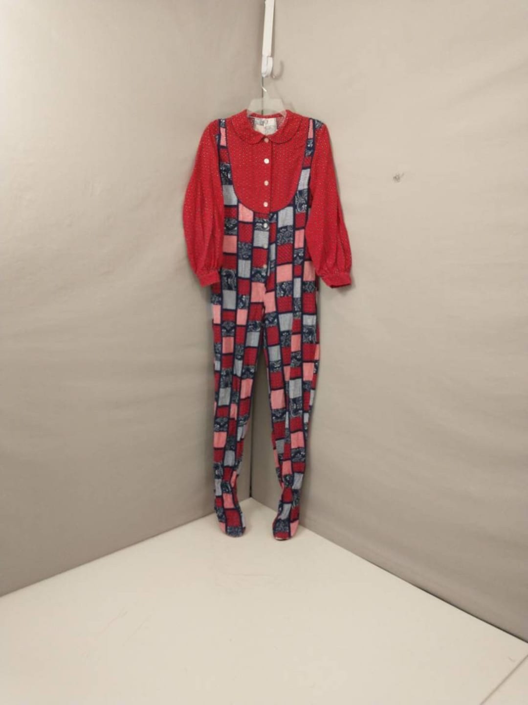 Fun 70's One Piece Pajama Adult Onesie With Feet Vintage Seventies 100% ...