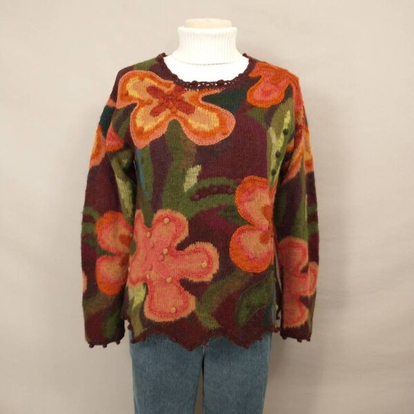 90s Colorful Sweater - Etsy