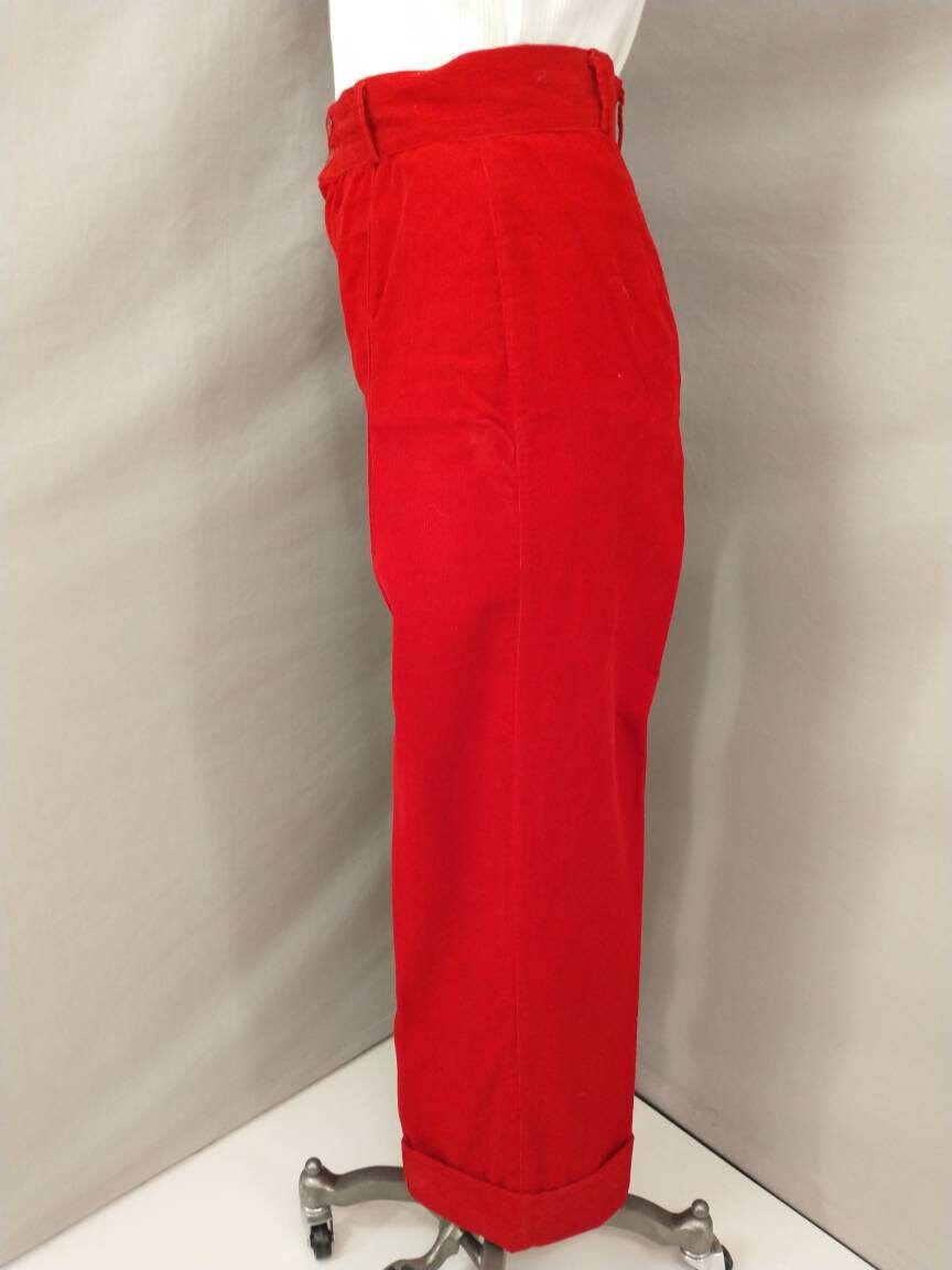 Red 70's Pants Mod Hipster Hippie Pants Vintage Seventies - Etsy
