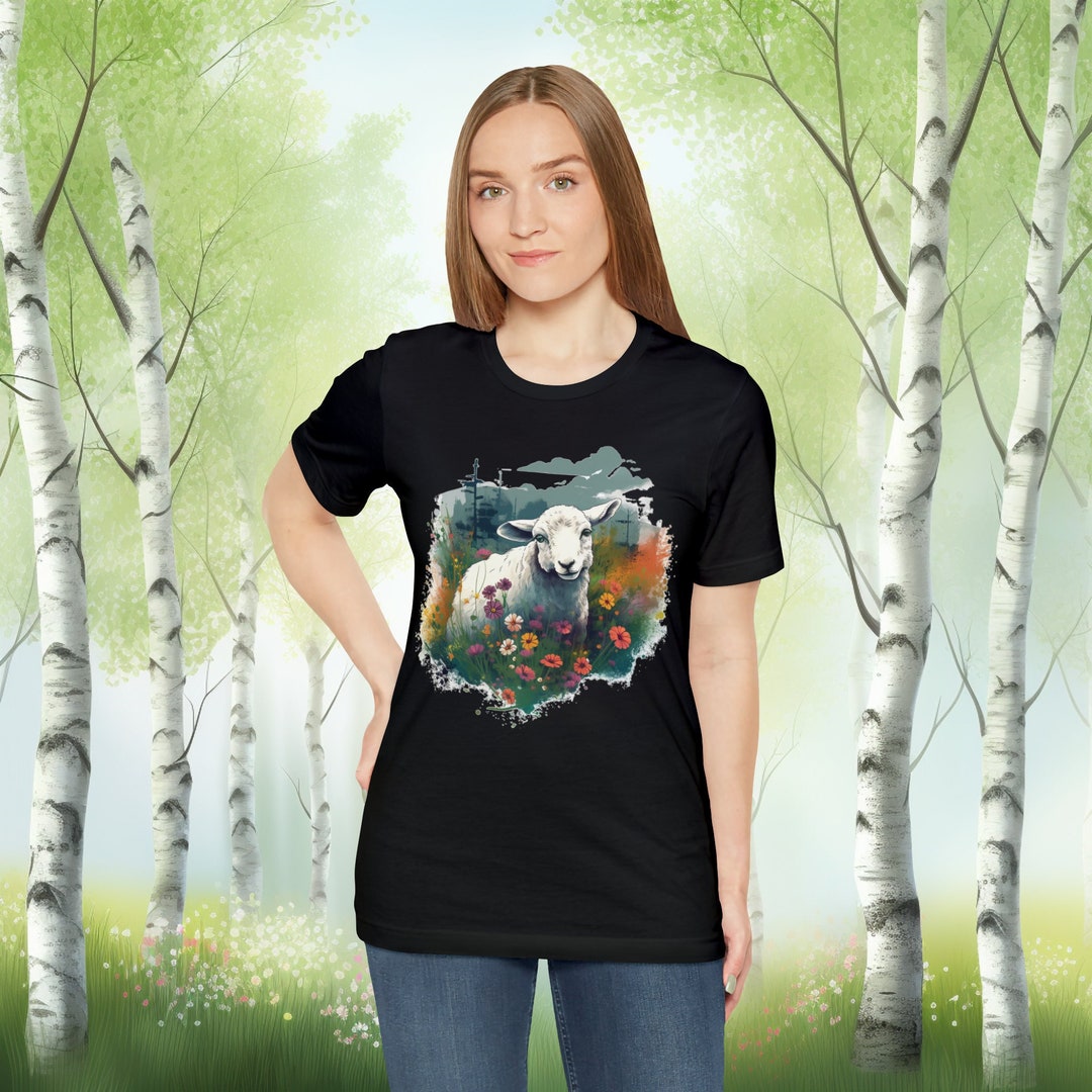 Floral Lamb Tee | Easter Lamb Tee | Flower Lamb Shirt | Spring Lamb ...