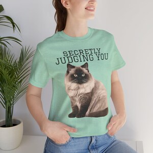Secretly Judging You Shirt | Himalayan Cat Tee | Sarcastic Cat Top ...