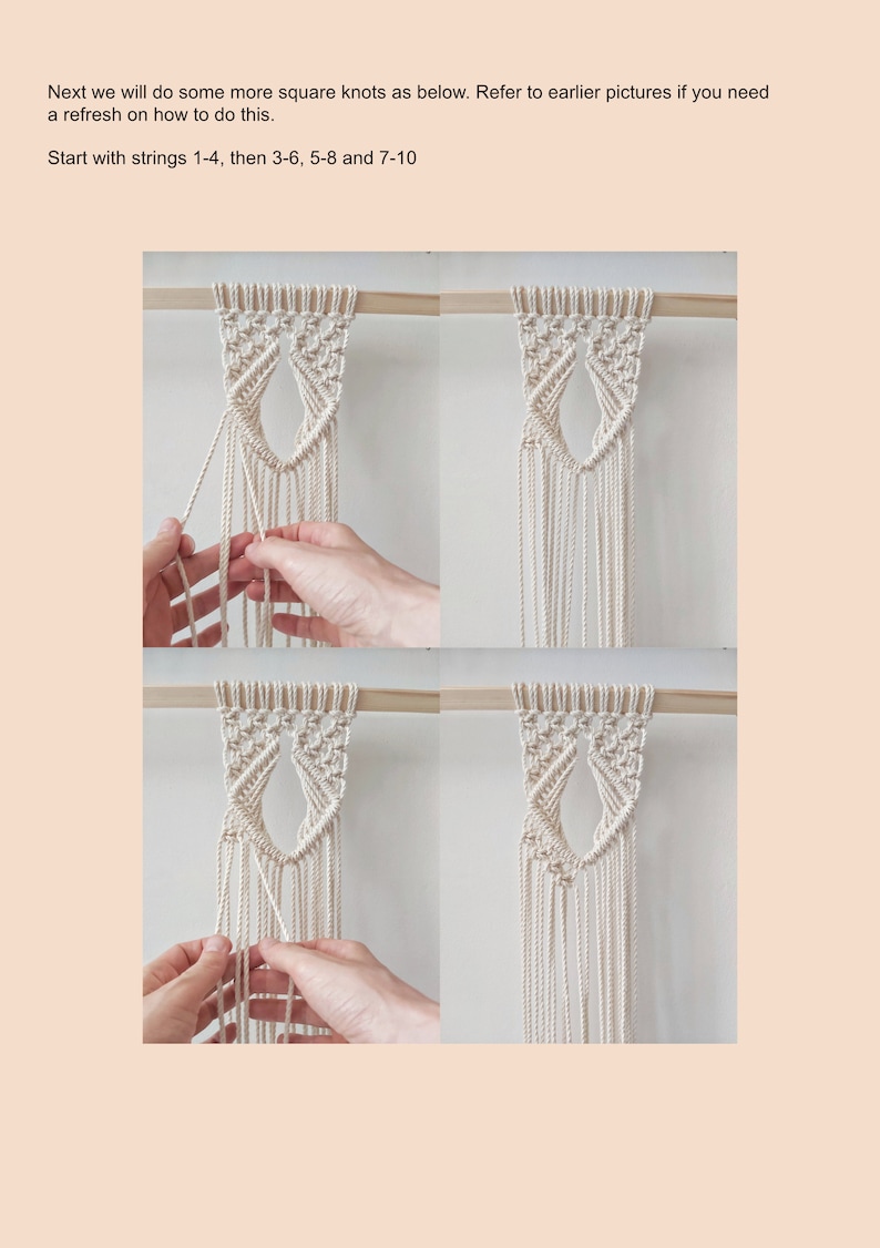 Macrame Pattern PDF, Step by Step Macrame Tutorial, Beginner Macramé ...